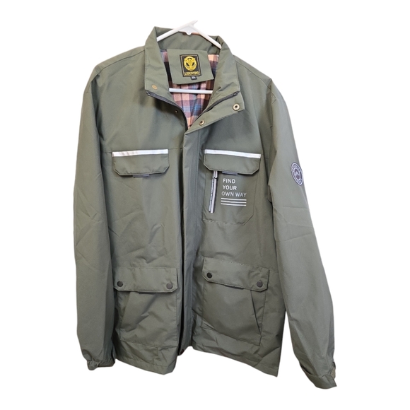 Leduntino | Jackets & Coats | Green Gangster Trademark Rain Jacket ...
